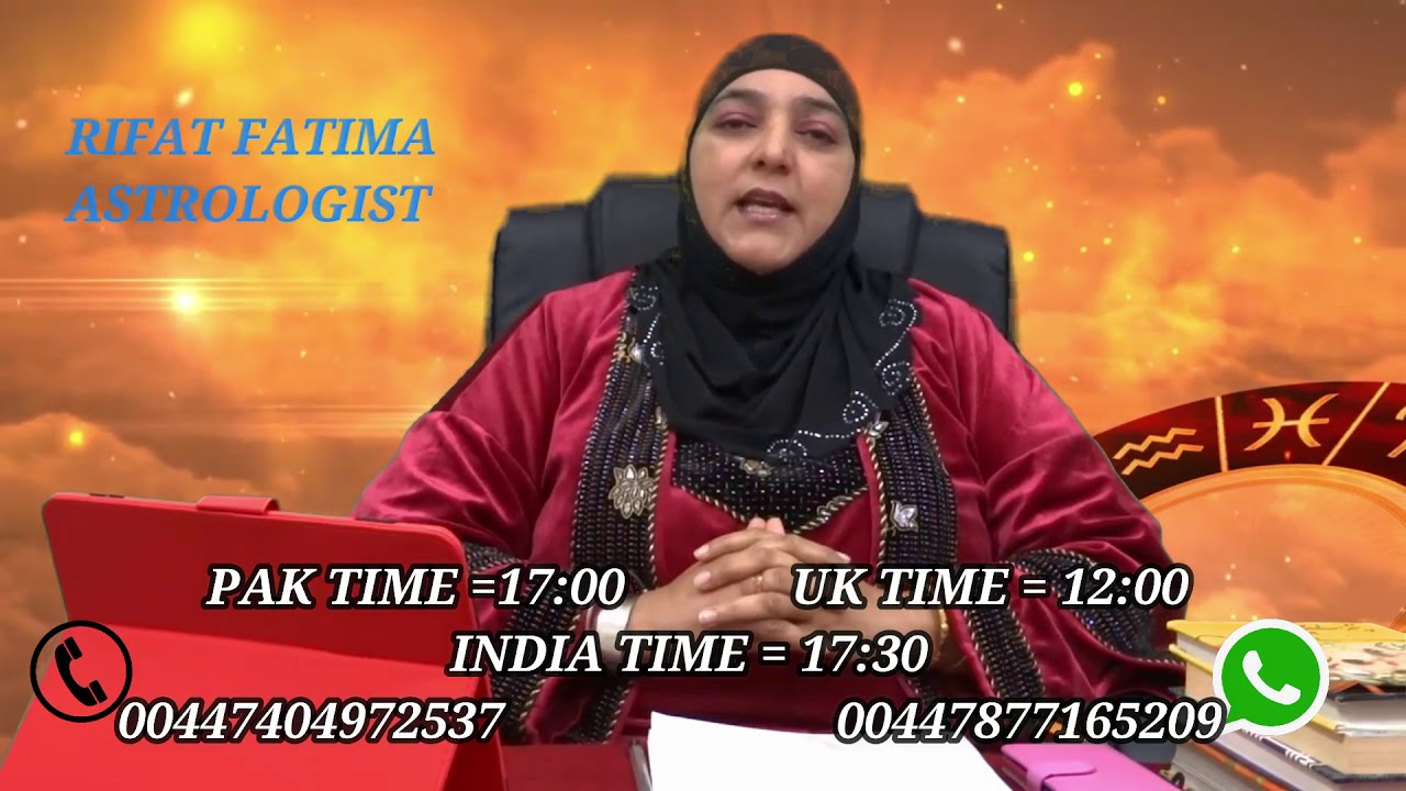 Rifat Fatima Astrologist | Rifat Fatima Astrologer live on every sunday ...