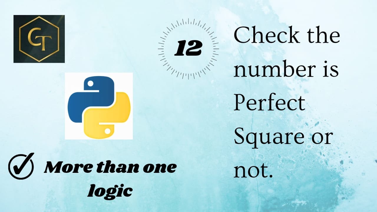 Python Tutorial Program To Check The Number Is Perfect Square Or Not Python Tutorial Program To Check The Number Is Perfect Square Or Not