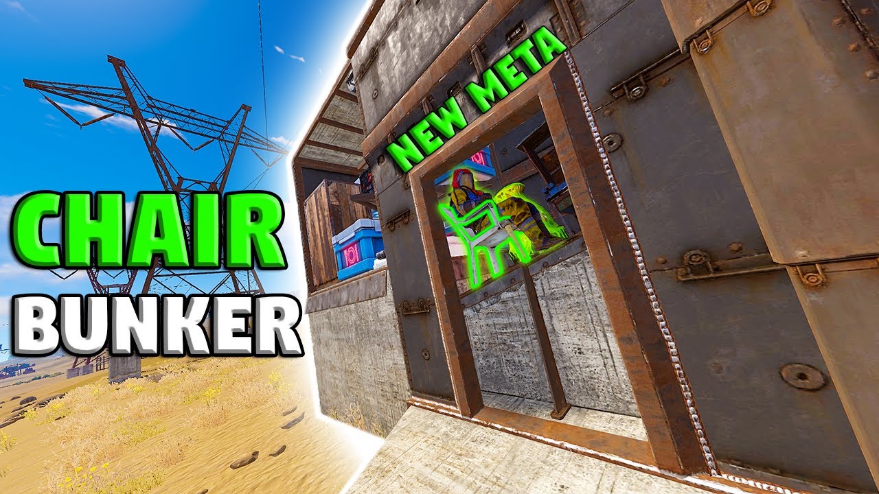 NEW META "CHAIR BUNKER" DOUBLE BUNKER 2X1 RUST | BASE SOLO/DUO RUST ...