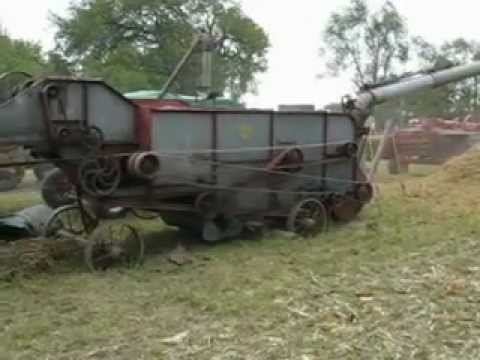 George White threshing machine - YouTube