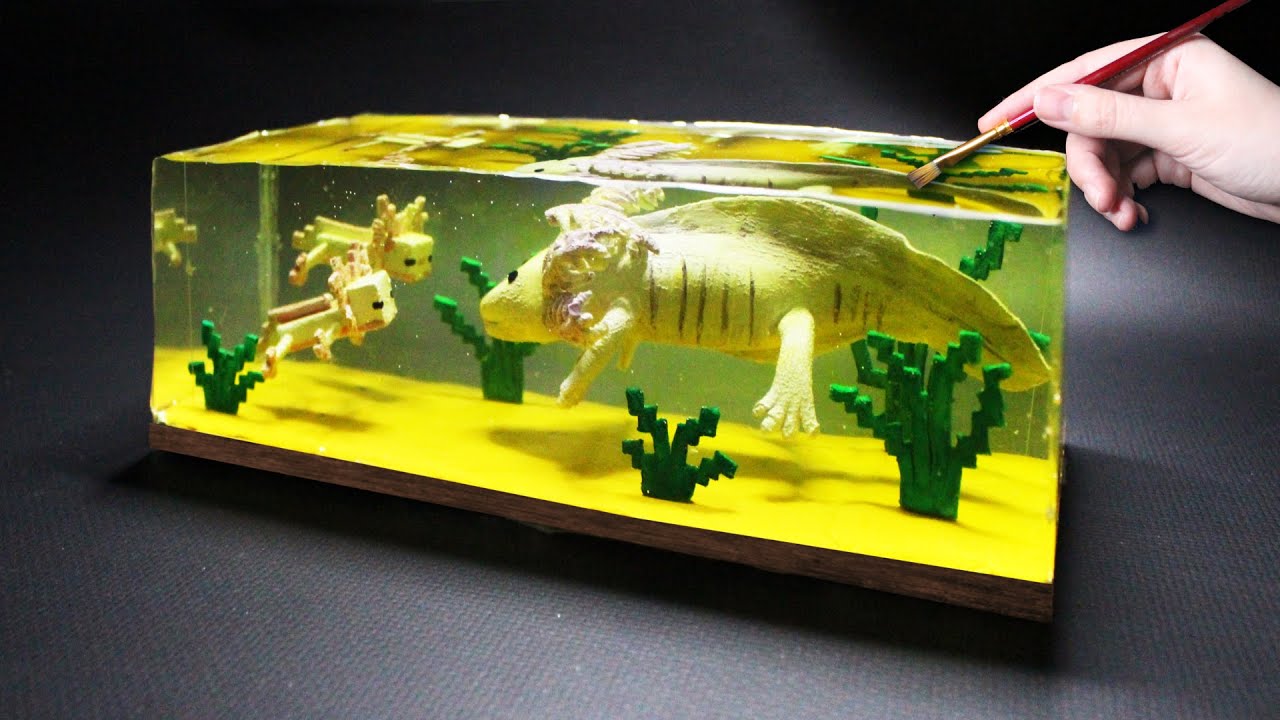 How To Make a Axolotls in the Aquarium Minecraft / Epoxy resin ...