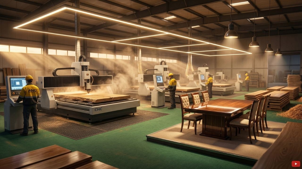 Inside a Premium Wood Furniture Factory | Tables & Chairs Manufacturing ...