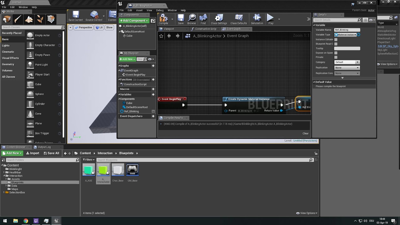 UE4 [Visual] Blinking Light Tutorial [SP/MP] - YouTube