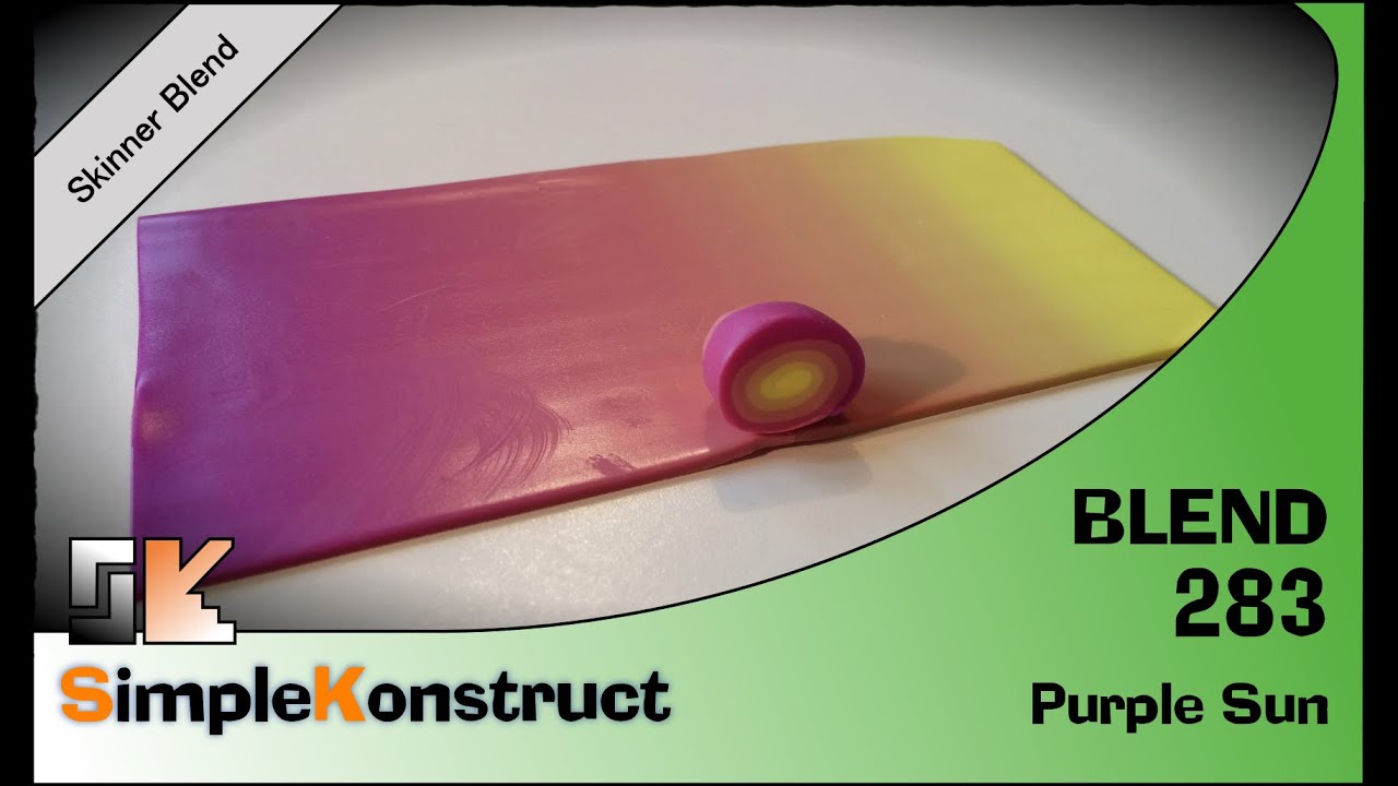 Skinner Blend Tutorial #283 –Purple Sun - Polymer Clay - YouTube