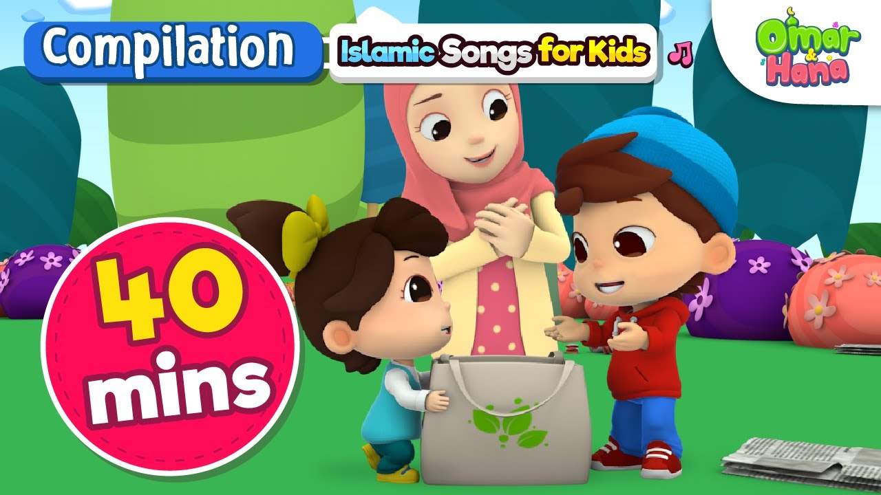 Omar & Hana | 40 Min Compilation | Adab, Manners |Pick Your Litter Up ...