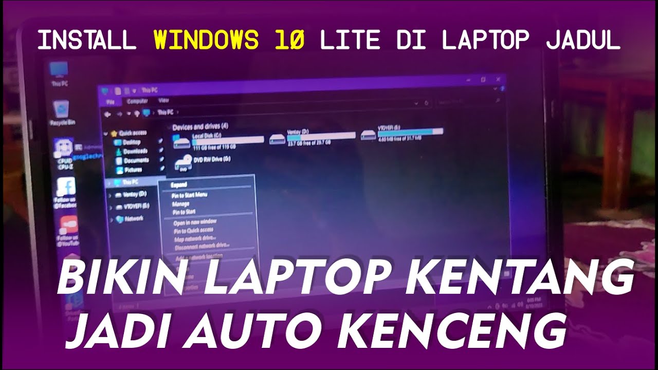 Bikin Laptop Jadul Jadi Ngebut ! Install Windows 10 Ghost Spectre Di ...