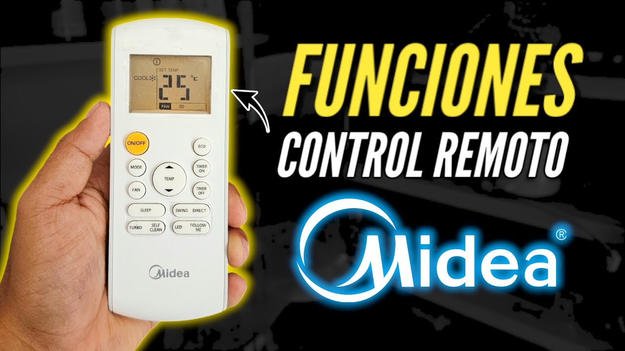Funciones Control Remoto Aire Acondicionado Midea ️ - YouTube