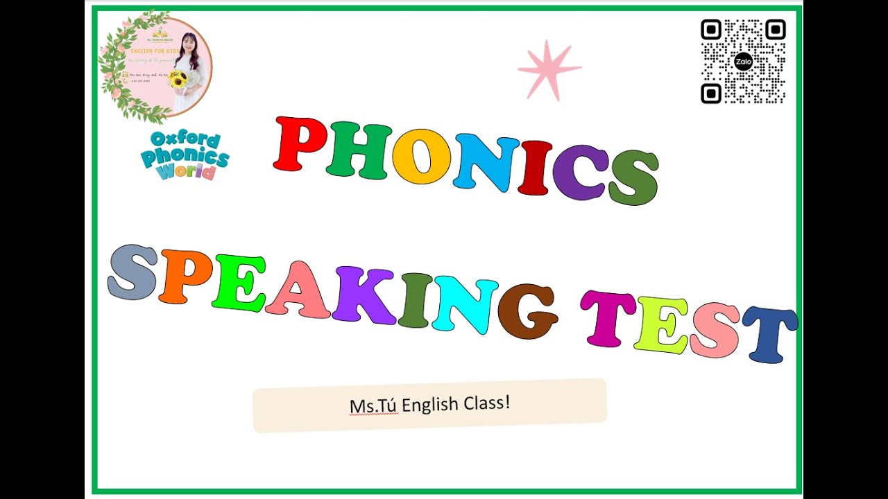 Phonics Speaking Test - Greeting, Numbers and Colors - YouTube
