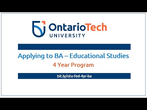OUAC - Applying to On Tech BA Educational Studies (4 year) - YouTube