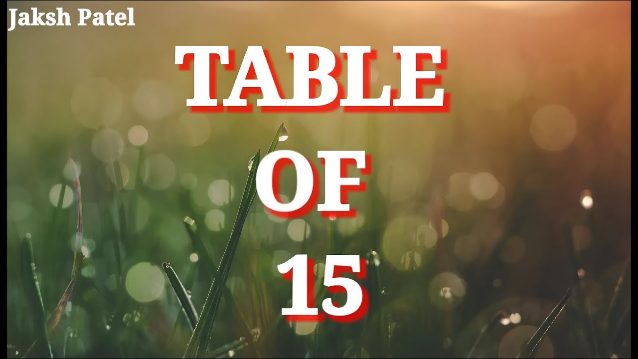 Table of 15 in English | Multiplication Tables in English | Learning ...