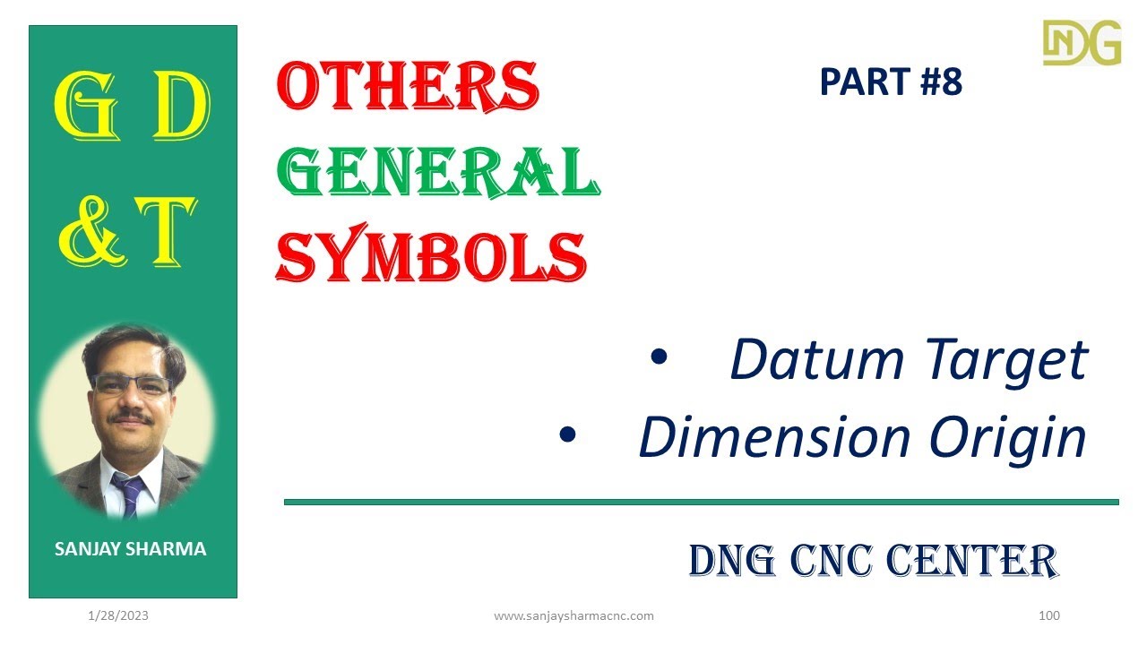 GD&T Datum Target & Dimension Origin II Part #8 II DNG CNC CENTER - YouTube