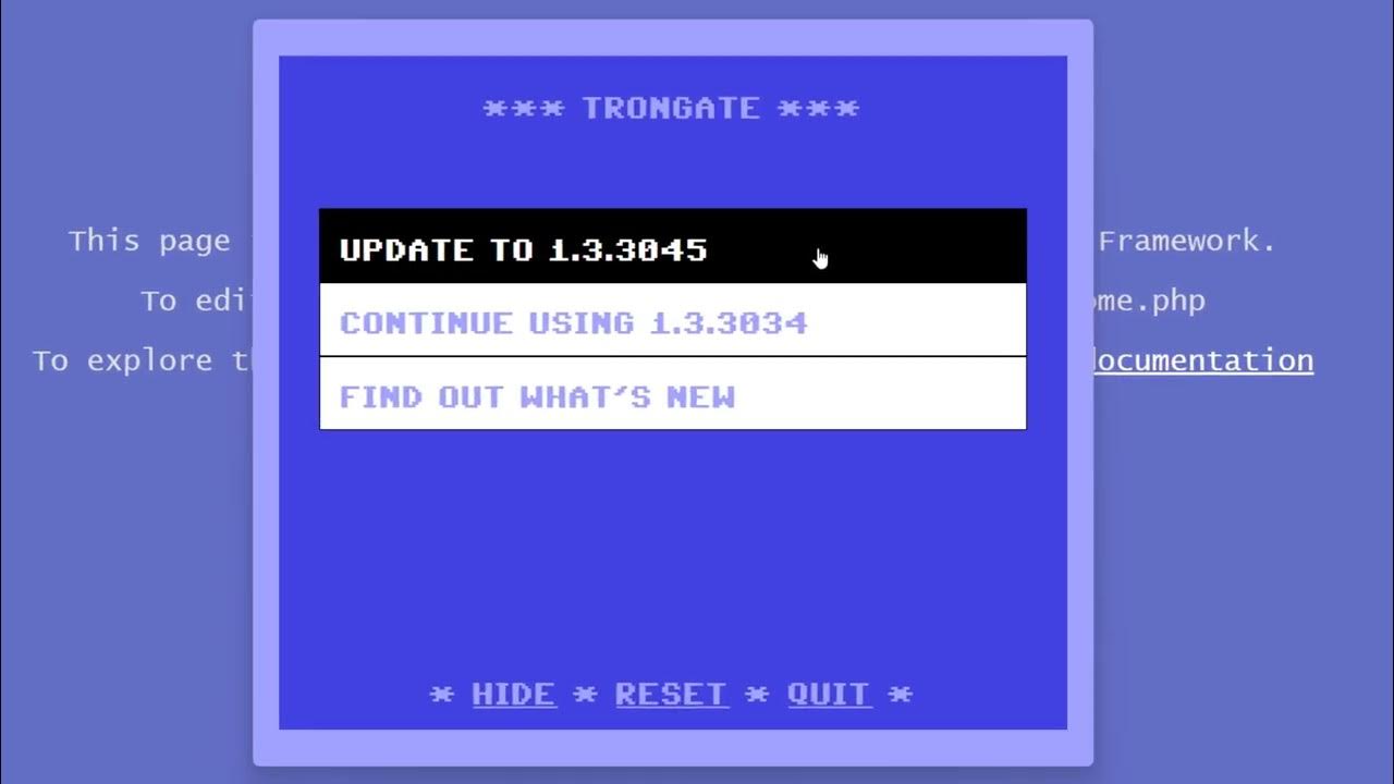 Trongate Fact Check - "No versions?" - YouTube