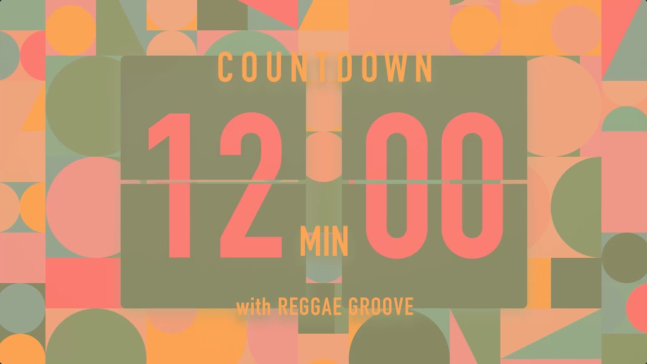 12 Minute Countdown Timer 🎶 Flip Clock with Reggae Groove 🇯🇲 - YouTube