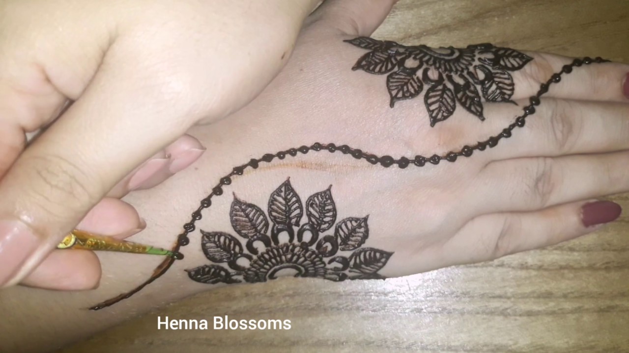 Beautiful henna design for beginners | henna tutorial | easy and simple ...