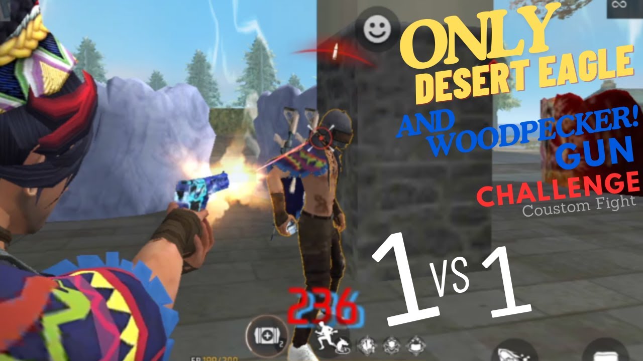 Only Desert Eagle and Woodpecker gun challenge 1(vs)1 coustom fight # ...