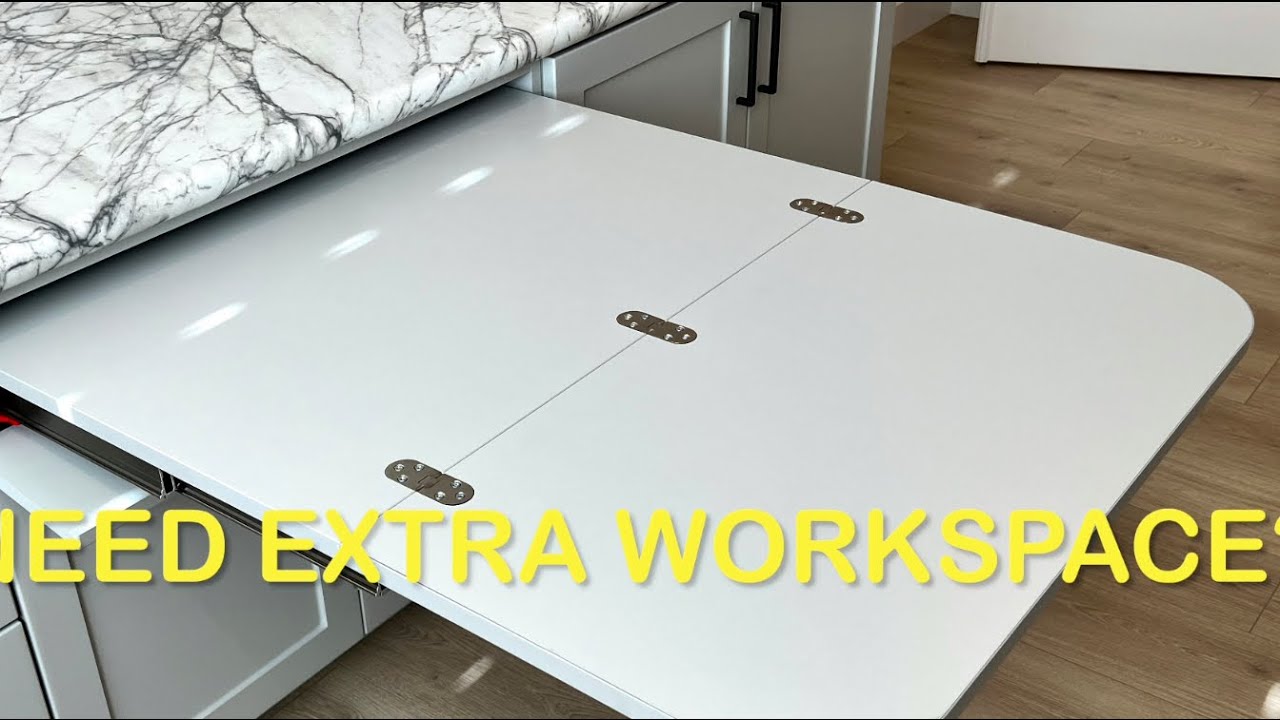 Fold Out Top For Extra Workspace in Your Home Office - YouTube