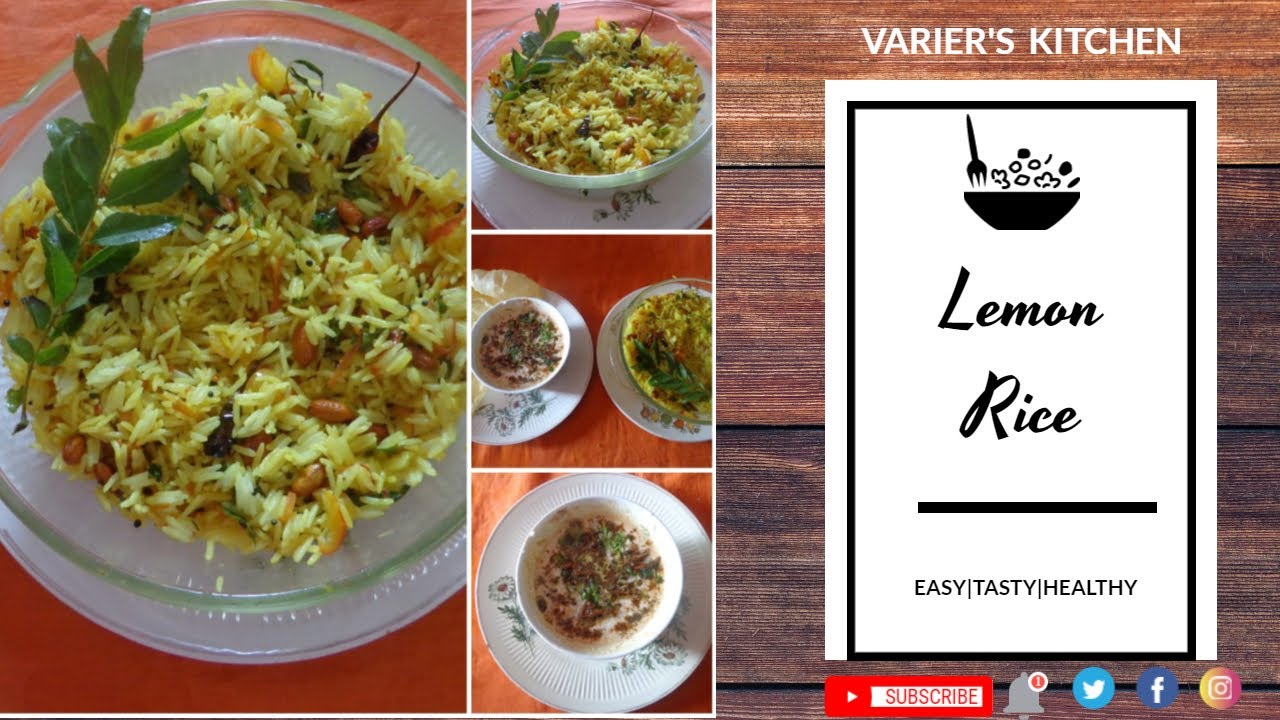 Lemon Rice simple way|| Lemon Rice Preparation||healthy||Varier's ...