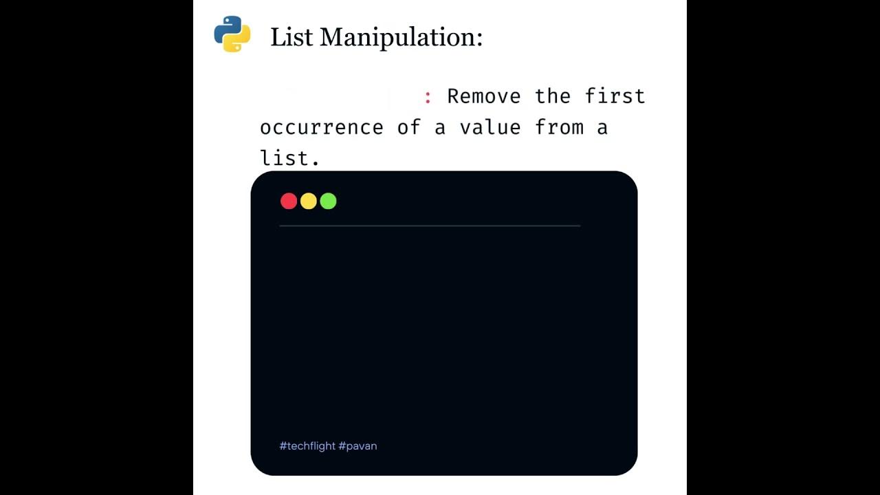 Python 💻 List Manipulation Listremove Python Coder Programming Youtube