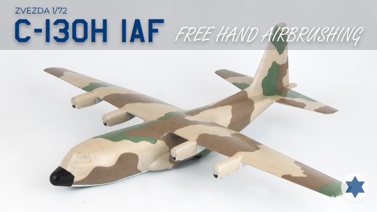1/72 IAF C-130H Free handed painting (painting only) - YouTube