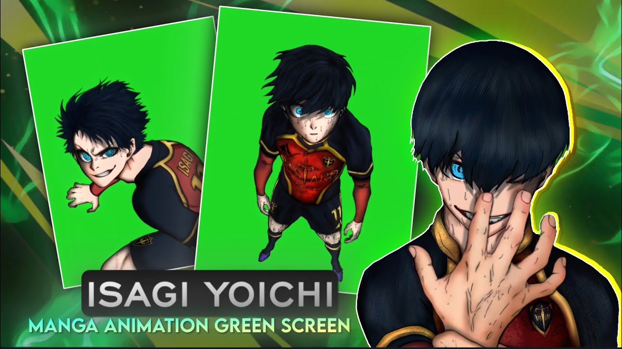 Isagi yoichi manga animation green screen | Blue lock manga animations ...