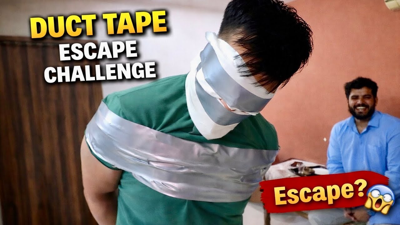 Duct Tape Escape Challenge 😳 Extreme Hogaya ☠️ - YouTube