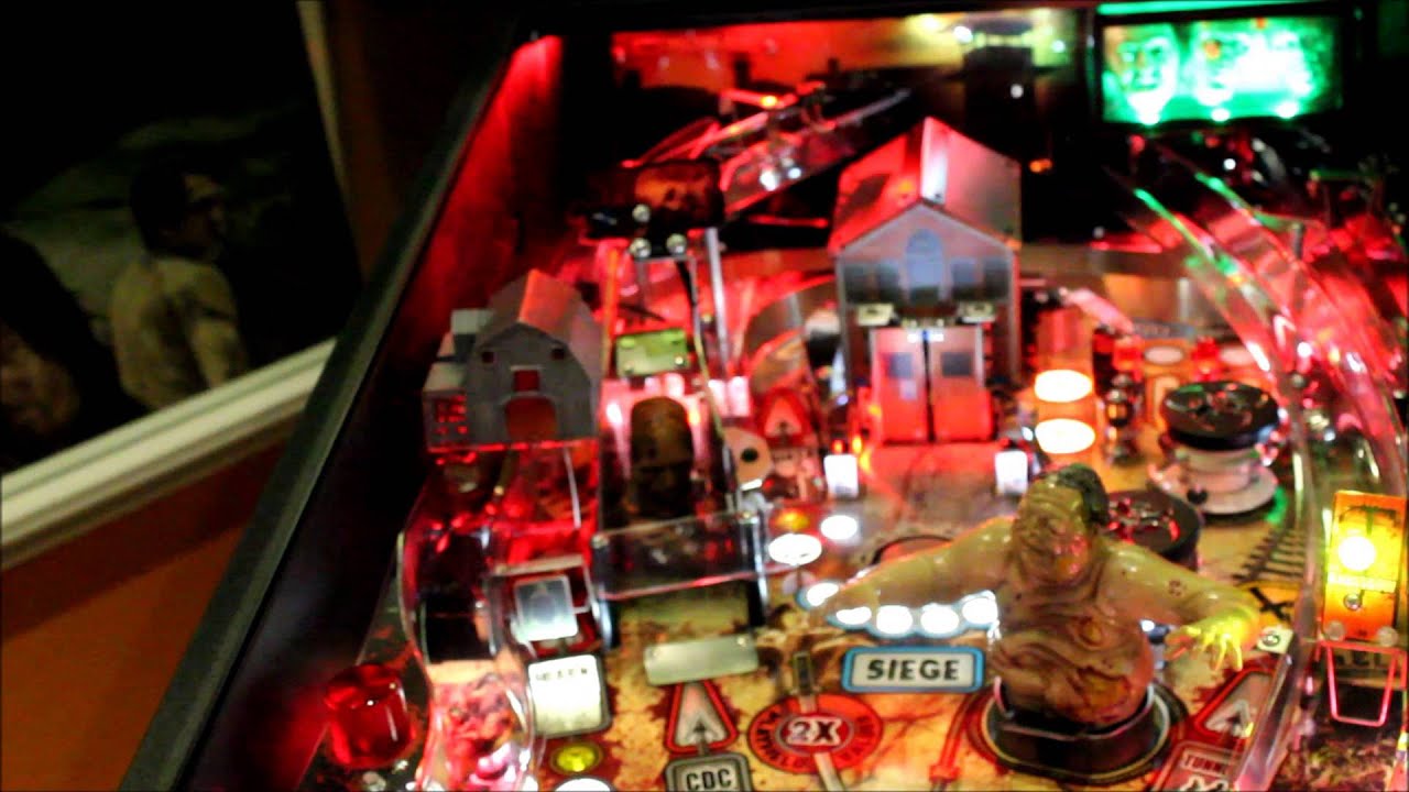 The Walking Dead Pinball Burning Barn Mod Pinball Machine - YouTube