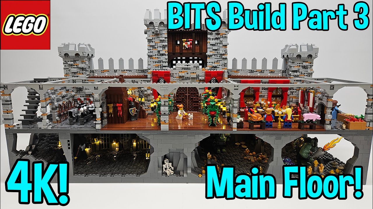 LEGO MEDIEVAL MOC Part 3: Main Floor with Armory, Kitchens and more ...
