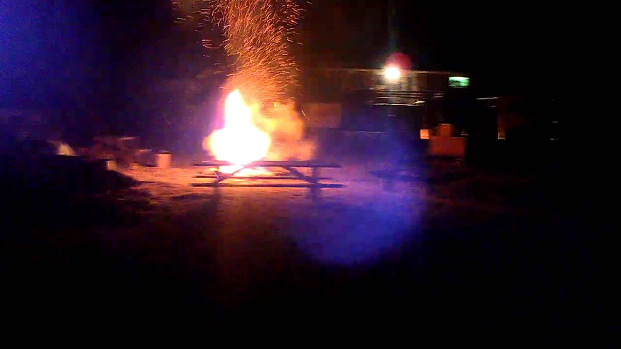 BEST Axe can in fire ( EXPLOSION ) - YouTube