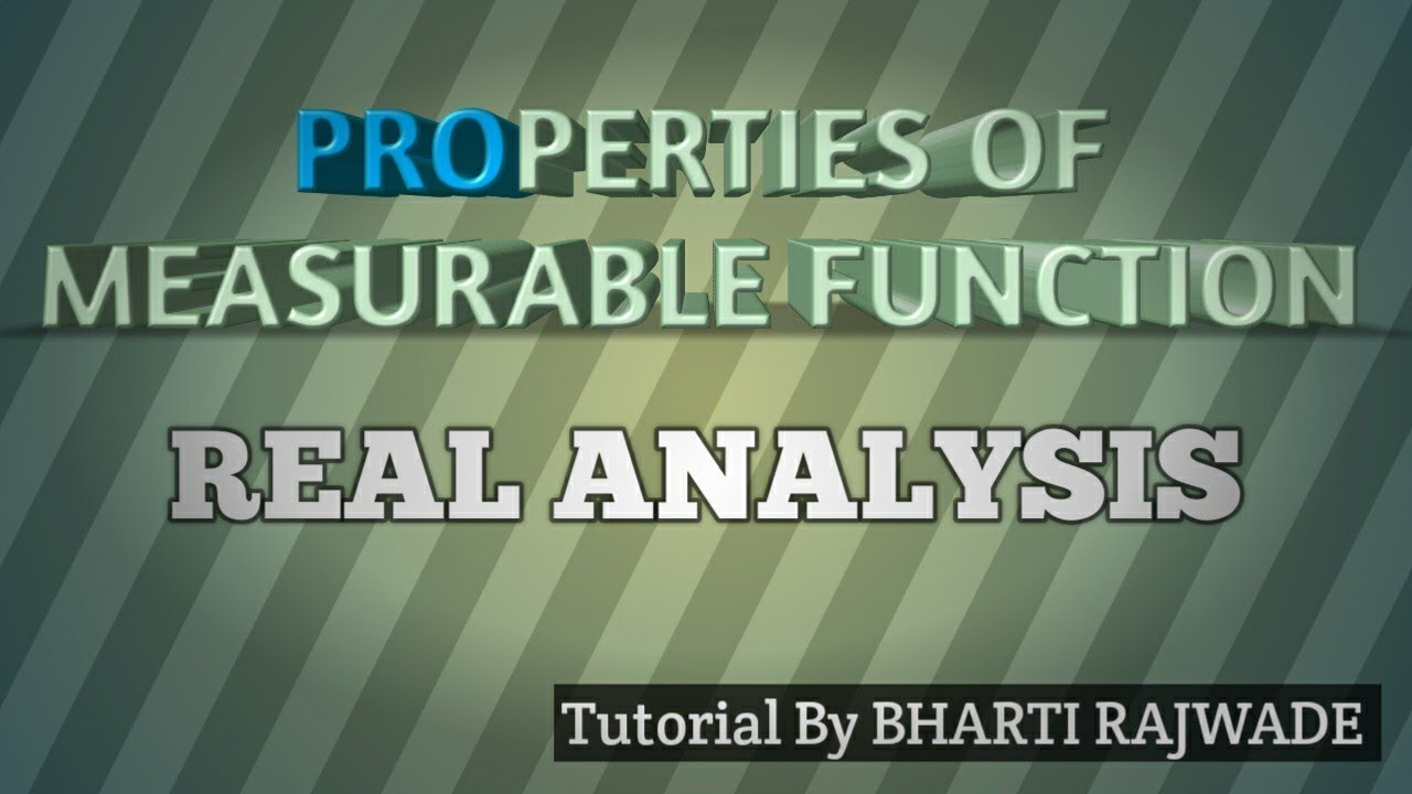 Properties of lebesgue measurable function part2 - YouTube