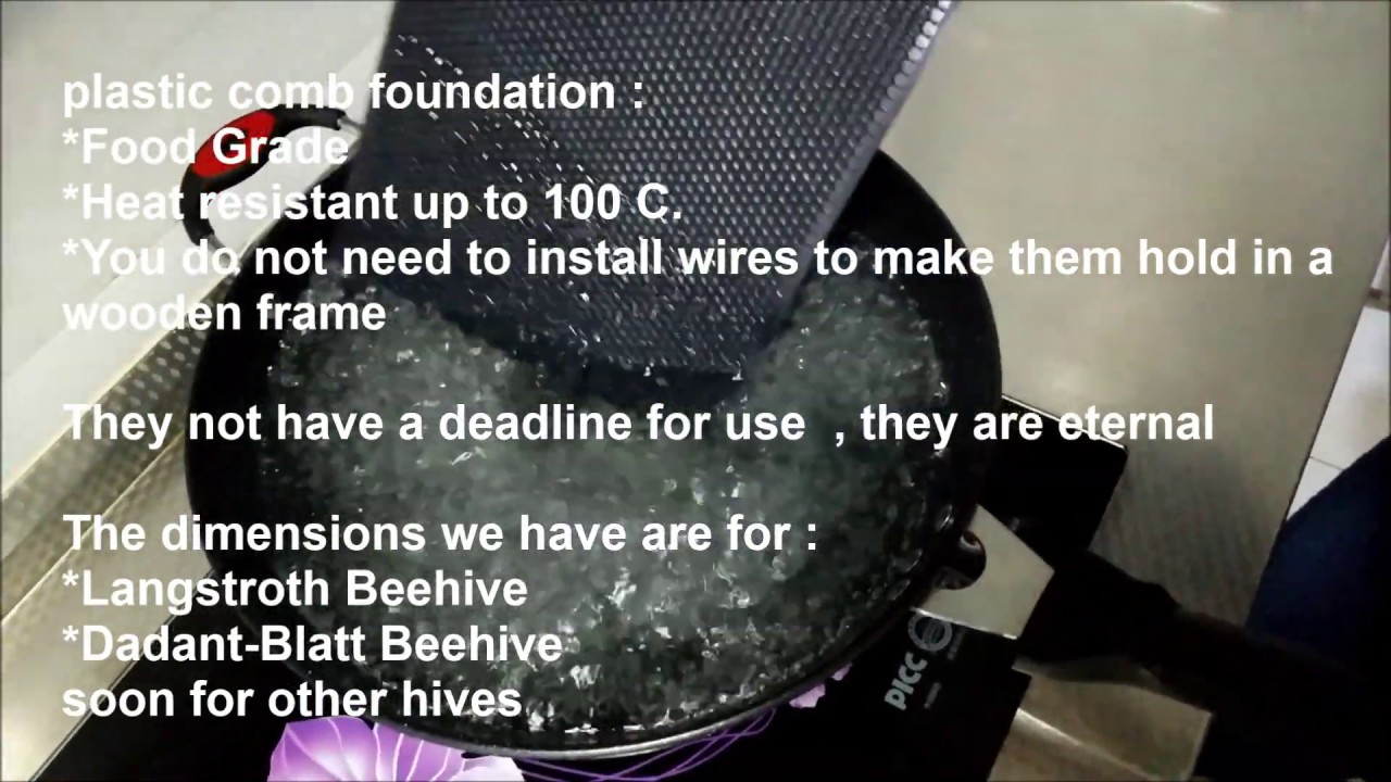 Plastic food grade comb foundations sheet - YouTube