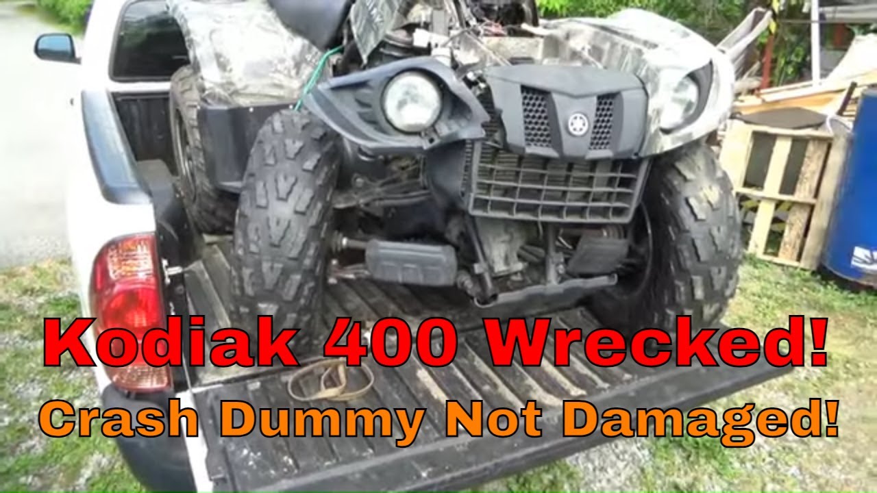 Wrecked 2005 Yamaha Kodiak 400, Can This Totaled ATV be Saved? - YouTube