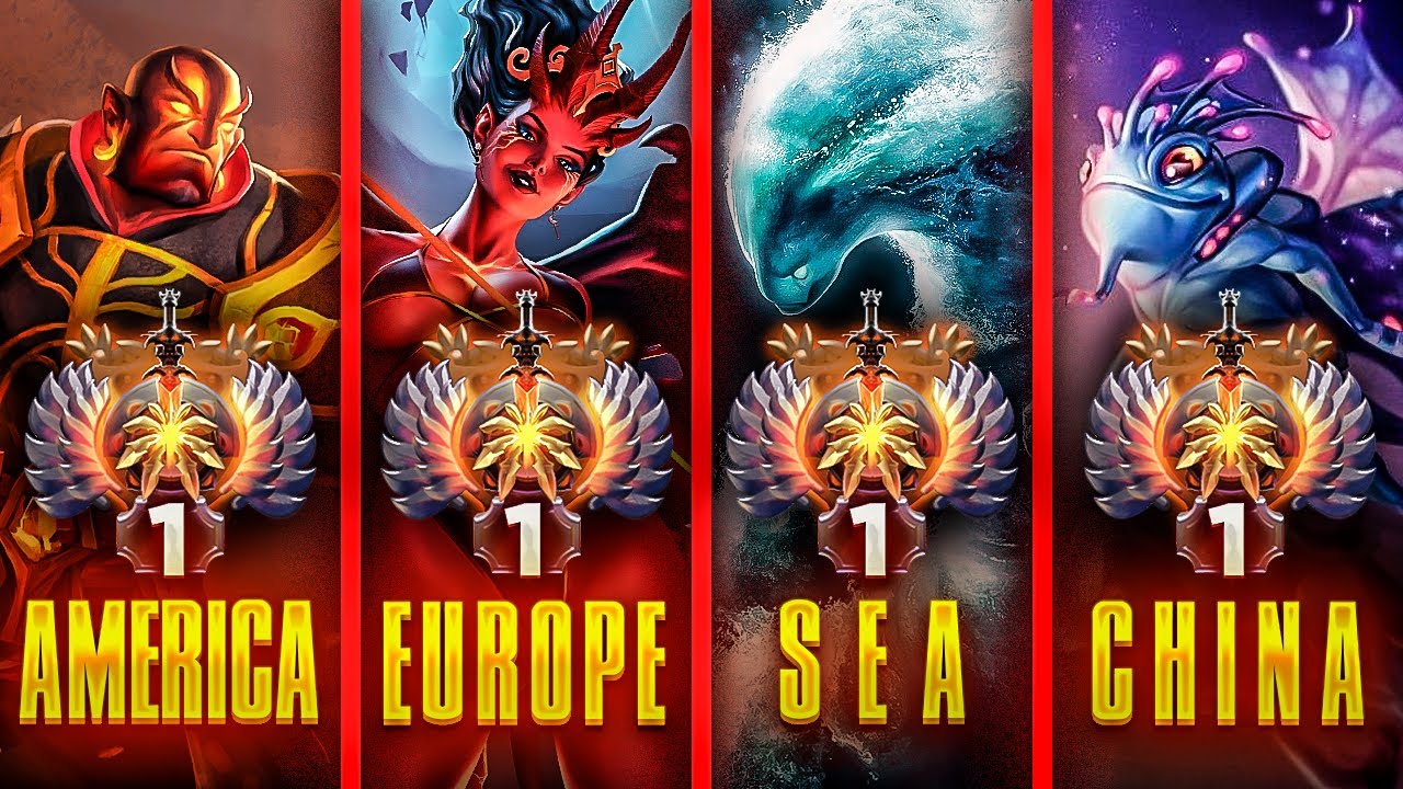 TOP 1 MMR Rank of all regions - Best Players in Dota 2 - YouTube