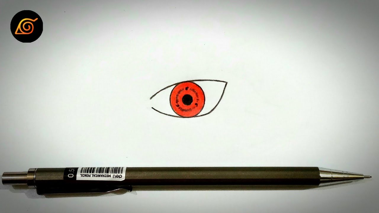 How To Draw The Sharingan Eye | Three-Tomoe Sharingan Tutorial - YouTube