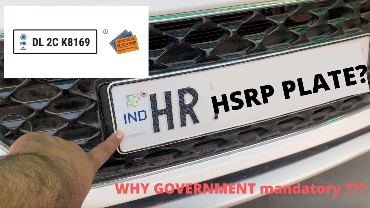 HSRP Number plate information in Hindi | Hight security registration ...