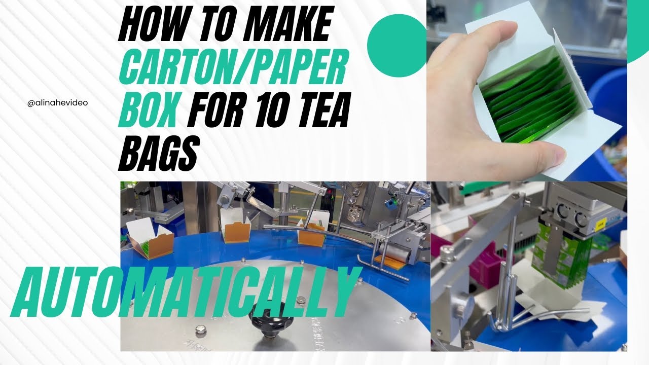 tutorial demo operation of horizontal cartoning machine tea bag rotary ...