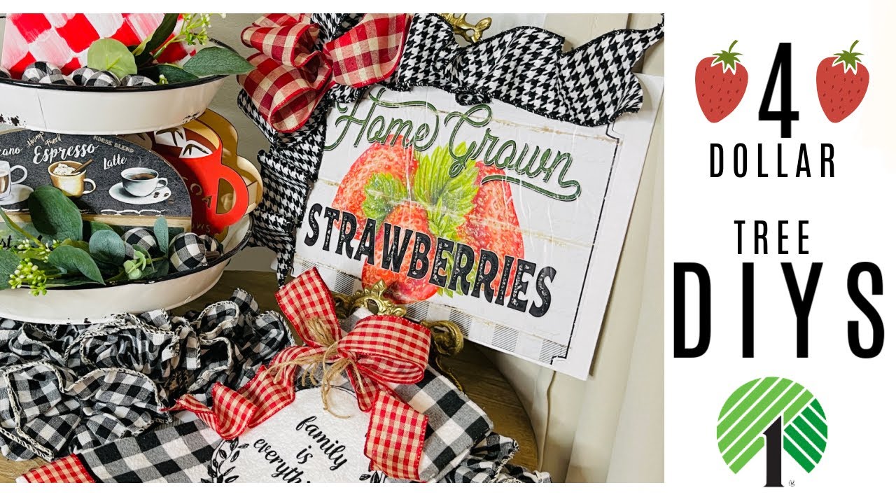 🍓4 DIYS DOLLAR TREE ~Summer~ DECOR CRAFTS 🍓Olivias Romantic Home DIY ...