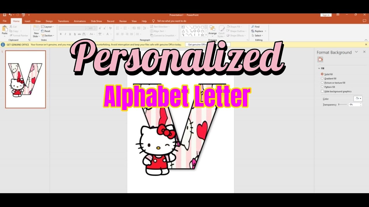 How to make personalized alphabet letter? - YouTube