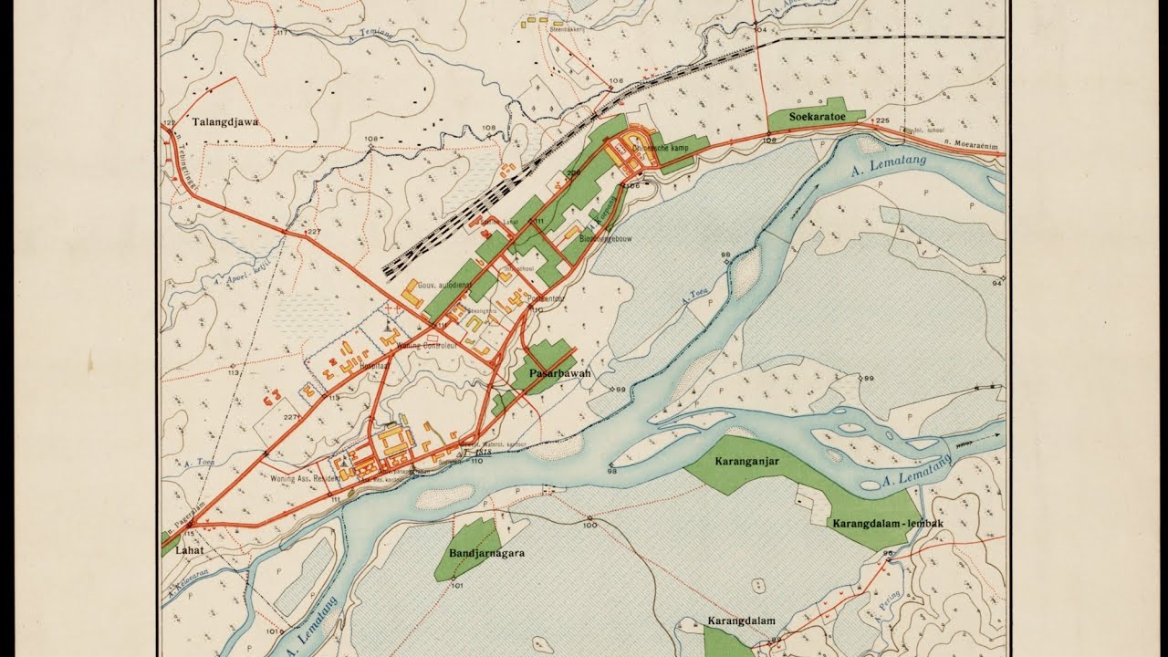 Peta (Maps) Pusat Kota Lahat Tahun 1924 - YouTube
