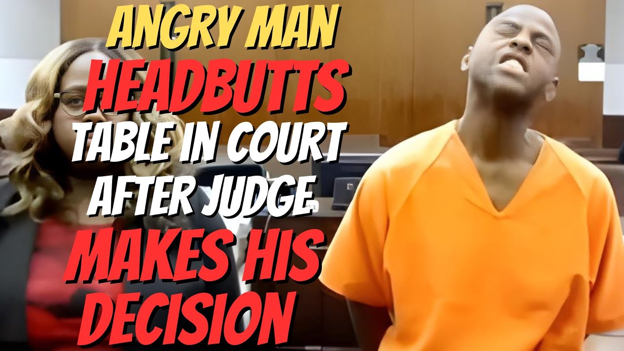 ANGRY Defendant BANGS His Head On Table In Courtroom AFTER Hearing ...
