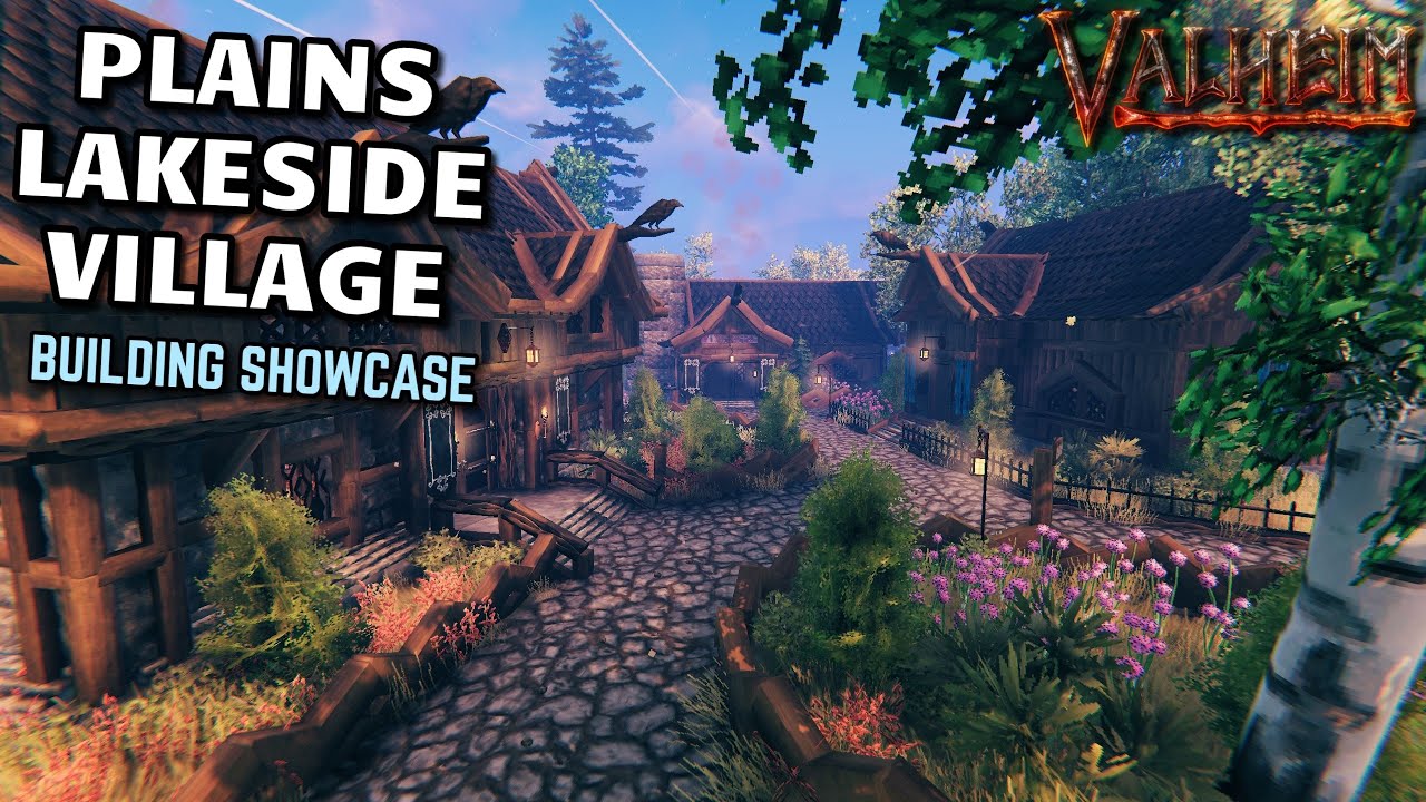 Beautiful Lakeside Village | Valheim Building Showcase - YouTube