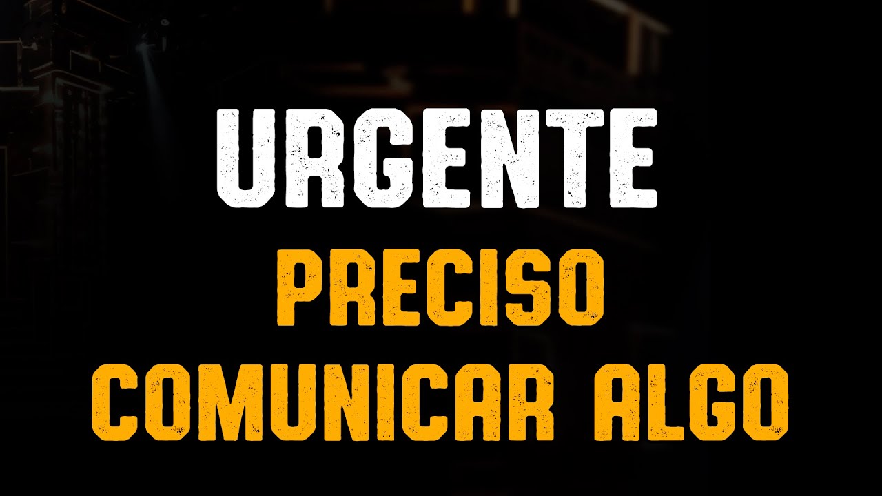 🔴 URGENTE 🔴 PRECISO FALAR ALGO COM VOCÊS - YouTube