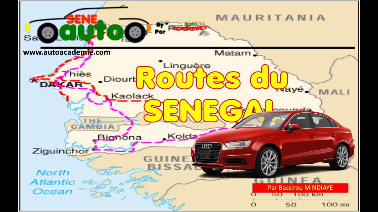 Routes du SENEGAL: rond point HLM Rufisque - YouTube