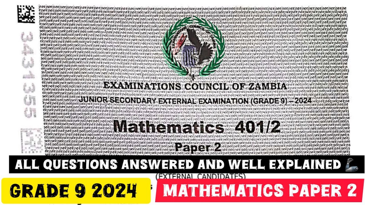 2024 Grade 9 Mathematics Paper 2 || External fully explained 📐📏 ️ #exam2024 #gcsemaths - YouTube