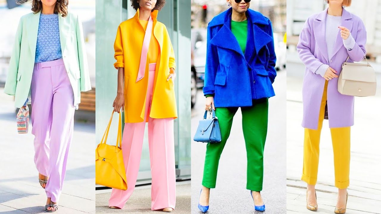 Paris fashion week street style/Colorful fashion/Bright colored outfits ...