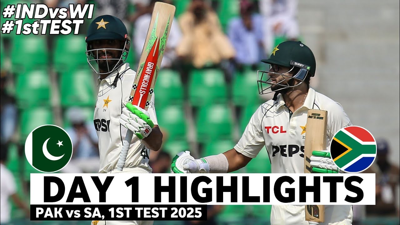 Pakistan Vs South Africa 1st Test Day 1 Highlights 2025 | PAK vs SA 1st ...