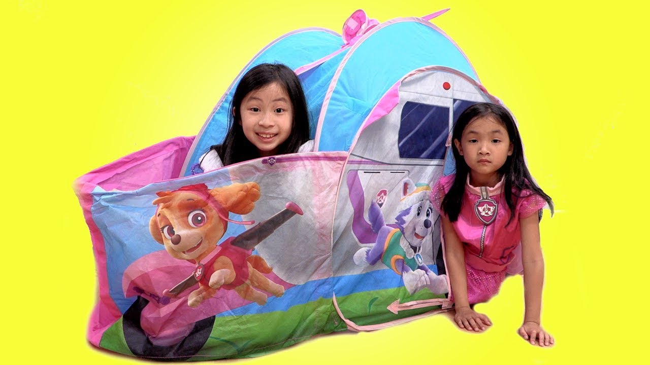 Chloe Pretend Play with Paw Patrol Power Wheels Ride on Car Toy with ...