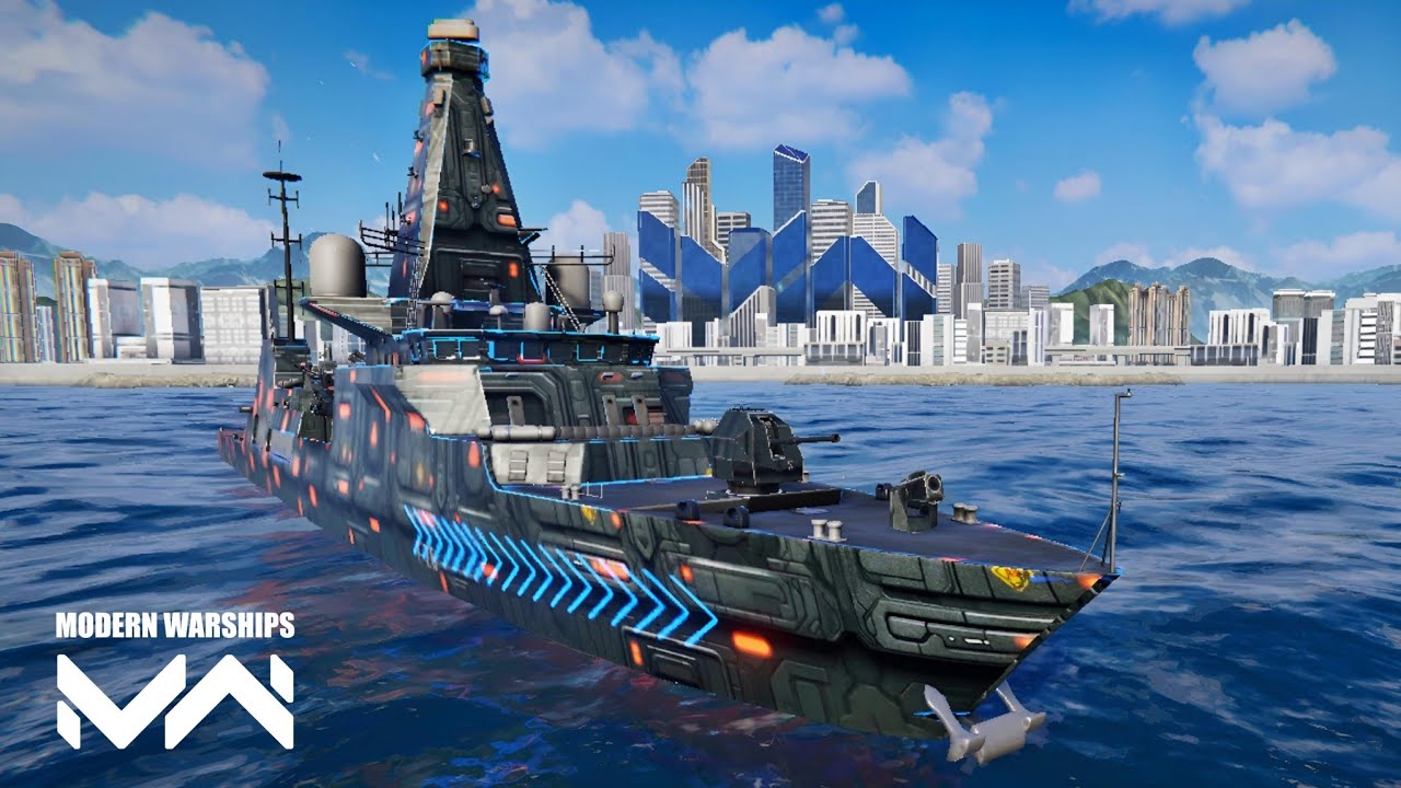 HMS GLASGOW buff cannon and missile : Modern Warships - YouTube