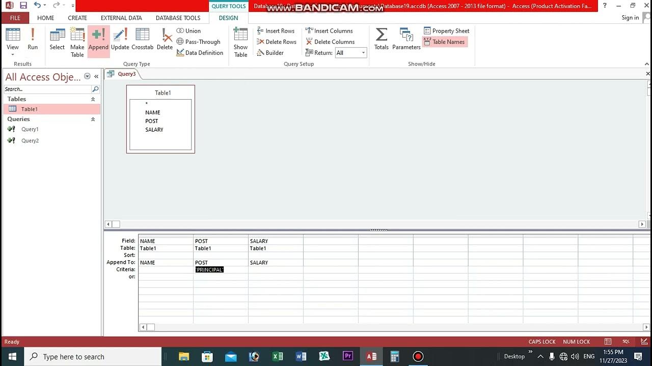 MAKE QUERY CATEGORIZED DATA, APPEND QUERY,UPDATE QUERY,DELET QUERY ...