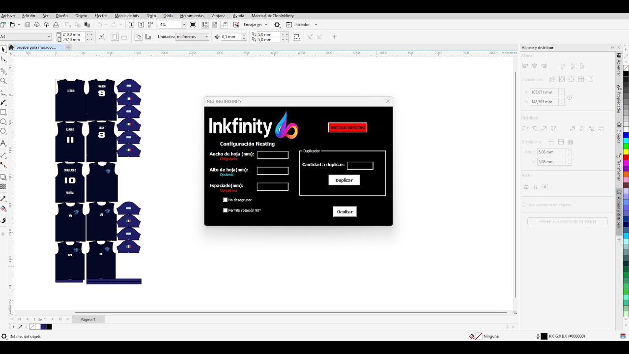 Tutorial Macro para CorelDraw AutoClon Inkfinity - YouTube